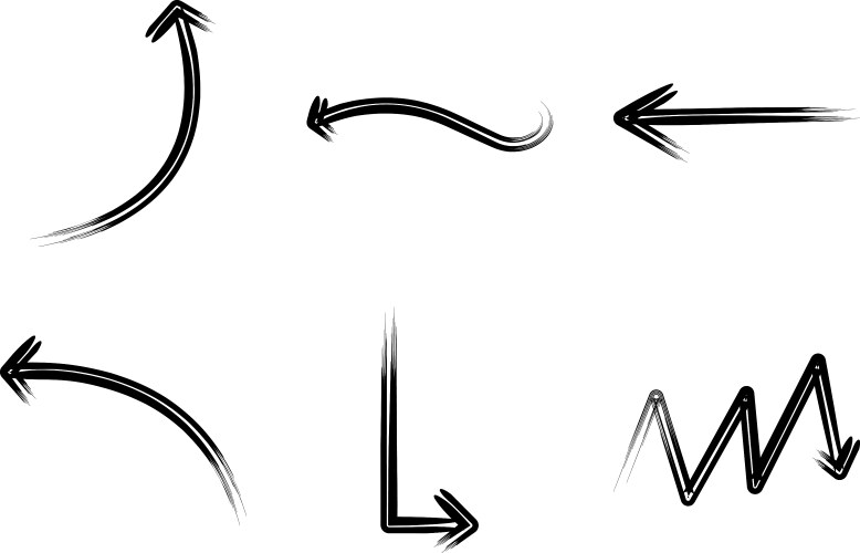 Double arrow direction shape curved line Vector Image