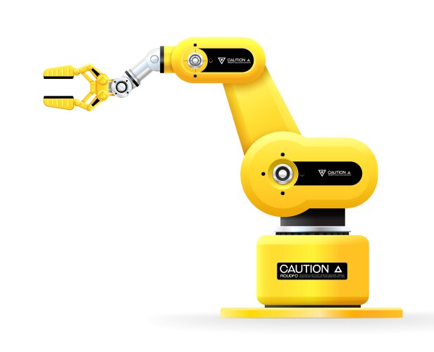 Industrial machine robotic hand arm machinery Vector Image