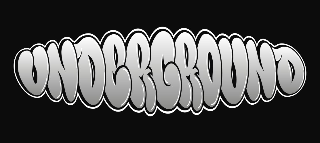 Dubai - single word letters graffiti style Vector Image