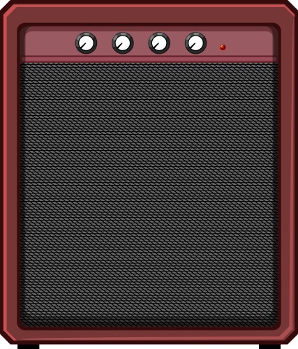 Cartoon Guitar Amplifier