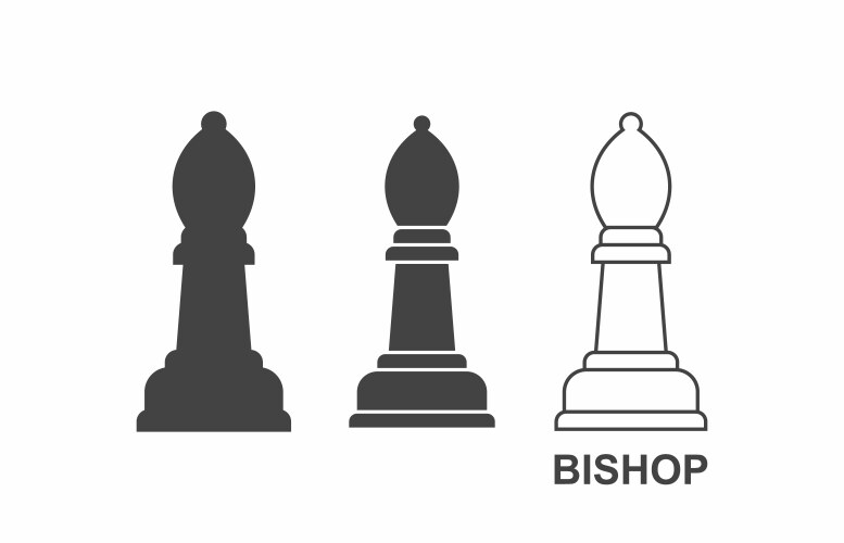 Chess bishop logo Royalty Free Vector Image - VectorStock