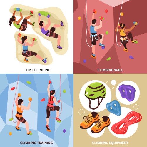 Climbing wall icon Royalty Free Vector Image - VectorStock