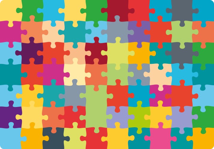 Colorful puzzle seamless Royalty Free Vector Image