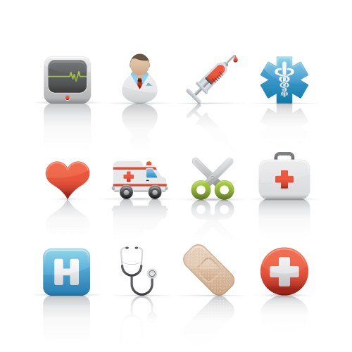 Medical icons set1 1 Royalty Free Vector Image