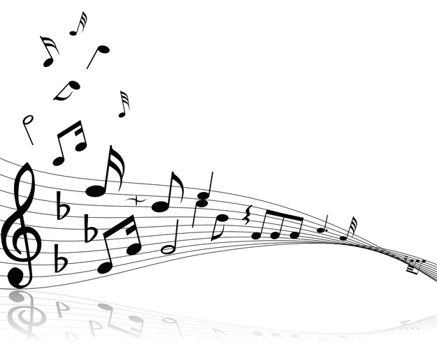 Sound wave with musical notation note sheet Vector Image