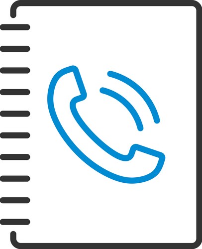 Phone book icon Royalty Free Vector Image - VectorStock