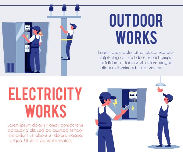 Electrician Banner Vector Images (over 690)