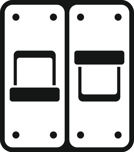 Breaker equipment icon outline circuit box Vector Image