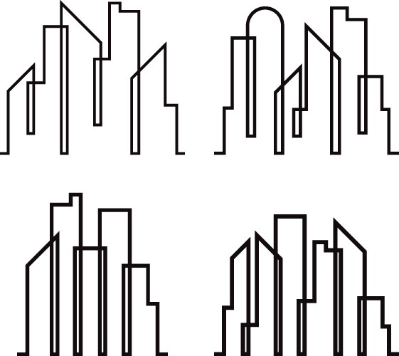 Building skyscraper design template isolated Vector Image