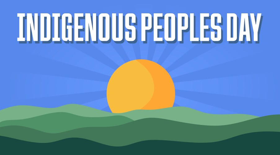 Happy indigenous peoples day Royalty Free Vector Image