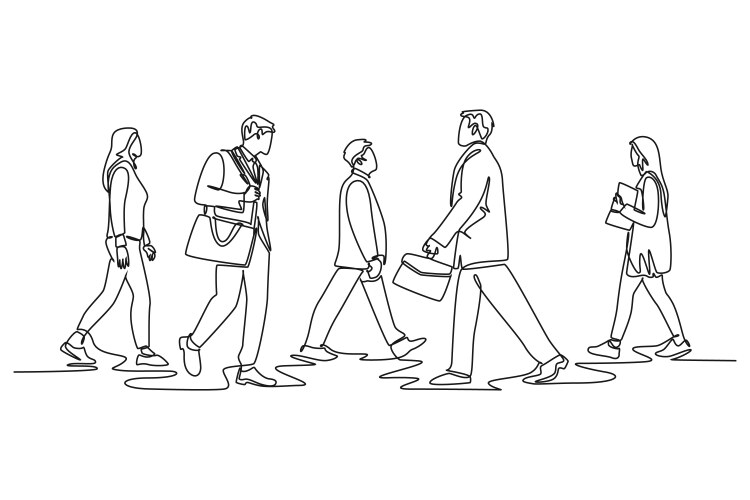 Line Drawing Group of People Vector Images (over 8,700)