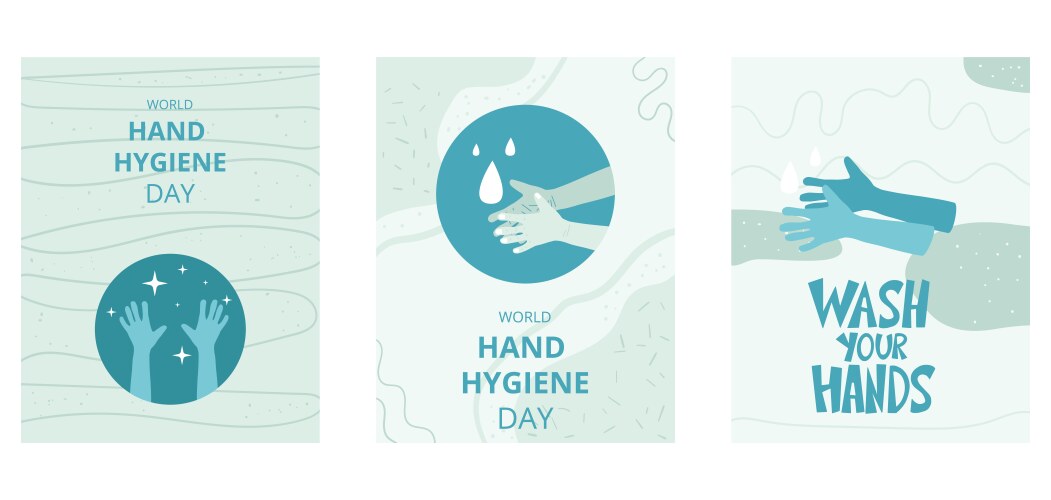 World hand hygiene day template wash your hands Vector Image