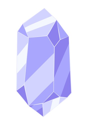 Cartoon purple gem isolated crystal for gui Vector Image