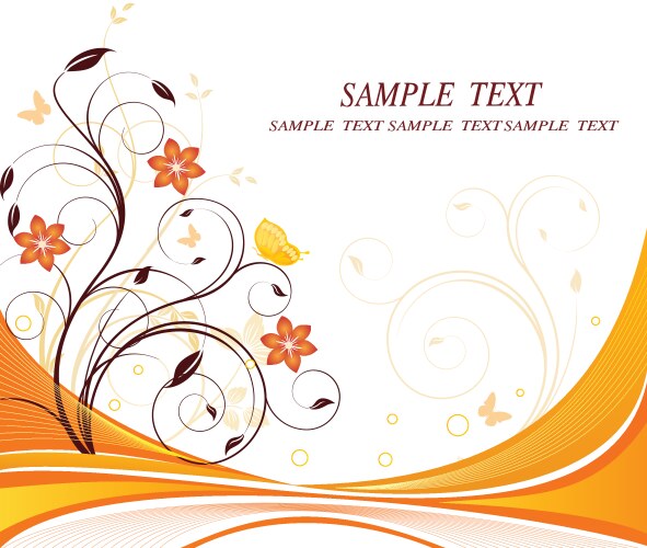 Floral design background Royalty Free Vector Image