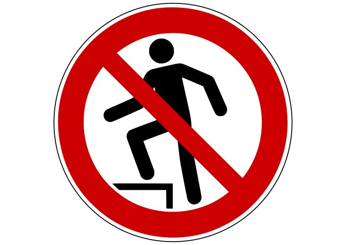 No standing Royalty Free Vector Image - VectorStock