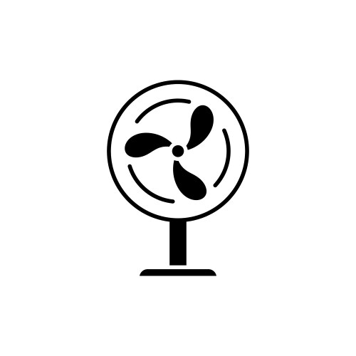 Table fan icon isolated on white background Vector Image