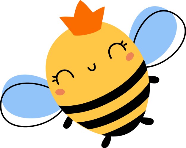 Adorable Honey Bee Set - Cute Insects – Royalty-Free Vector | VectorStock