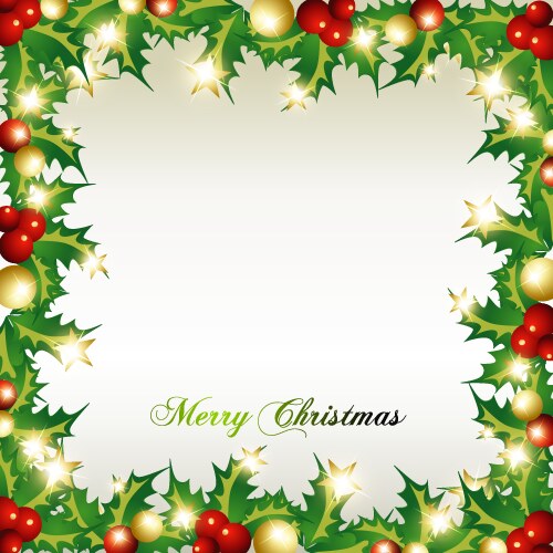 Christmas border set with garland Royalty Free Vector Image