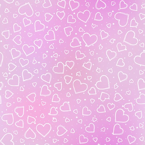 Pink pastel color hearts geometric seamless Vector Image
