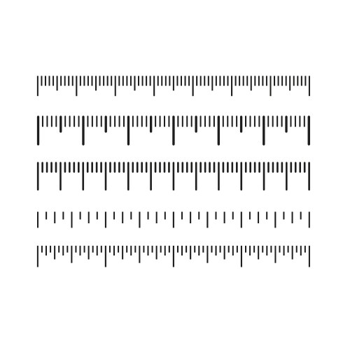 Ruler size indicators Royalty Free Vector Image