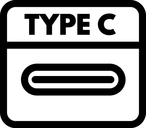 Usb type c symbol Royalty Free Vector Image - VectorStock Usb type c symbol Royalty Free Vector Image - VectorStock