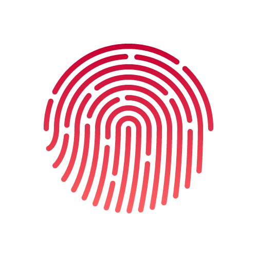 Id app icon fingerprint Royalty Free Vector Image