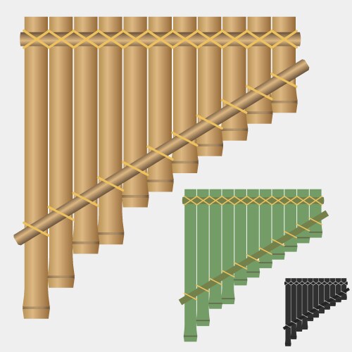 Bamboo pan flute Royalty Free Vector Image - VectorStock