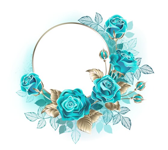 Frame with gold roses Royalty Free Vector Image