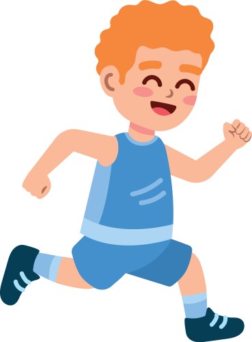 Runner boy sporty Royalty Free Vector Image - VectorStock