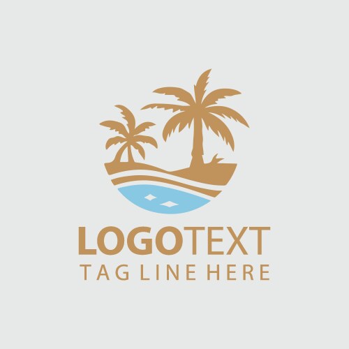Beach logo Royalty Free Vector Image - VectorStock