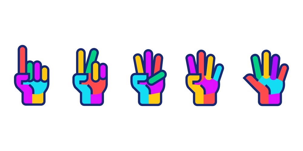 Kids Hands Gesture Numbers Vector Images (over 340)