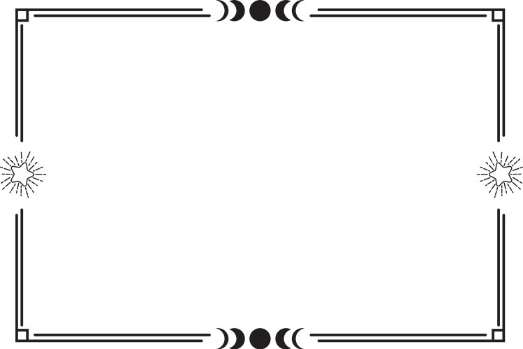 Rectangular boho frame Royalty Free Vector Image