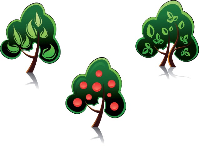 Paper tree Royalty Free Vector Image - VectorStock