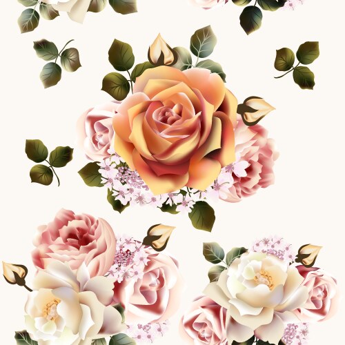 Watercolor chinese rose Royalty Free Vector Image
