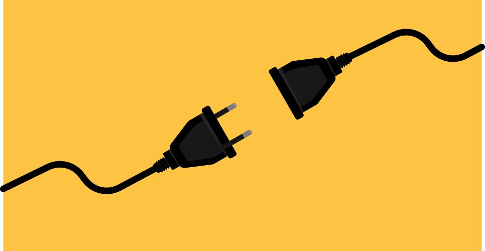 Plug and socket electricity - banner background Vector Image