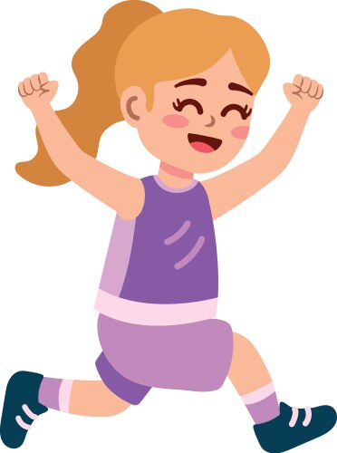 Runner girl character Royalty Free Vector Image