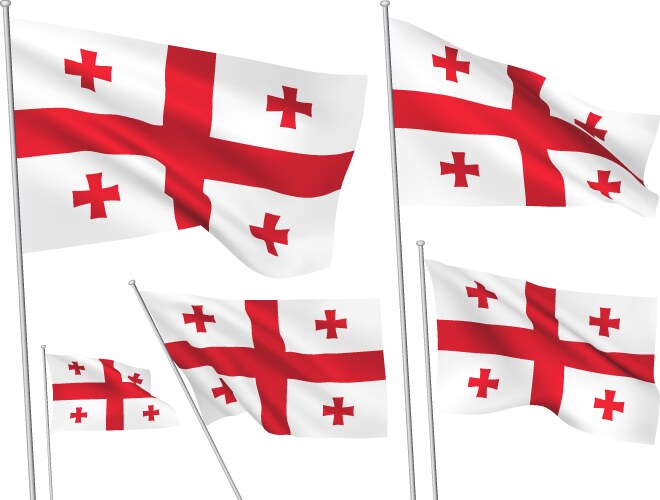 Georgia flags Royalty Free Vector Image - VectorStock