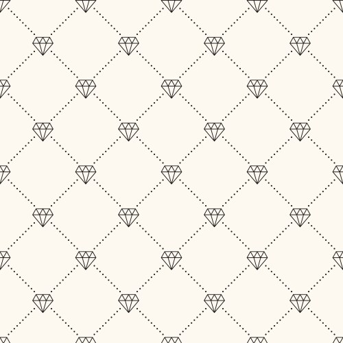 Seamless retro pattern with diamonds Royalty Free Vector