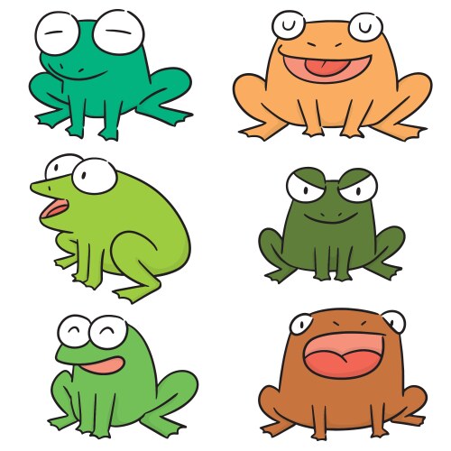 Cartoon frog Royalty Free Vector Image - VectorStock