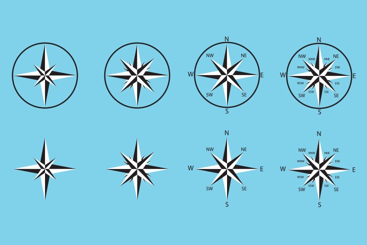 Compass rose Royalty Free Vector Image - VectorStock