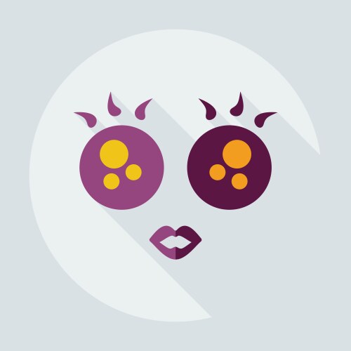 Flat modern design with shadow icons smiley Vector Image