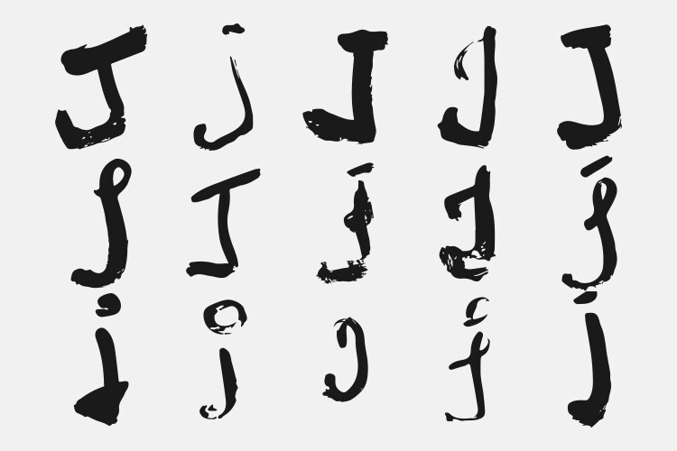 Cursive Font Letter J Vector Images (82)