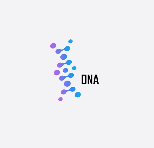 Dna helix strand logo element Royalty Free Vector Image