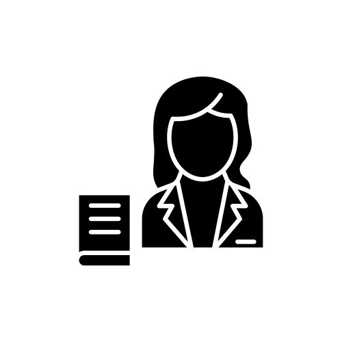Librarian icon set library women supervisor Vector Image