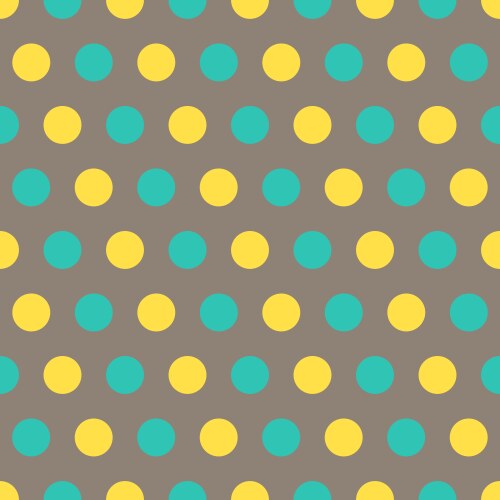 Red blue yellow polka dots on white background Vector Image