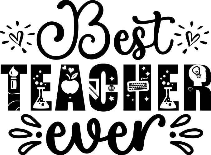 Worlds best teacher Royalty Free Vector Image - VectorStock