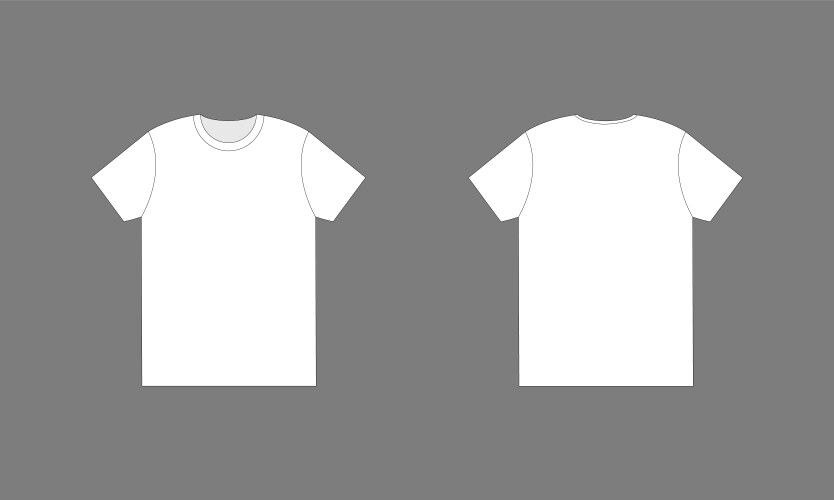 Round neck t shirt template Vector Images & Graphics for Commercial Use ...
