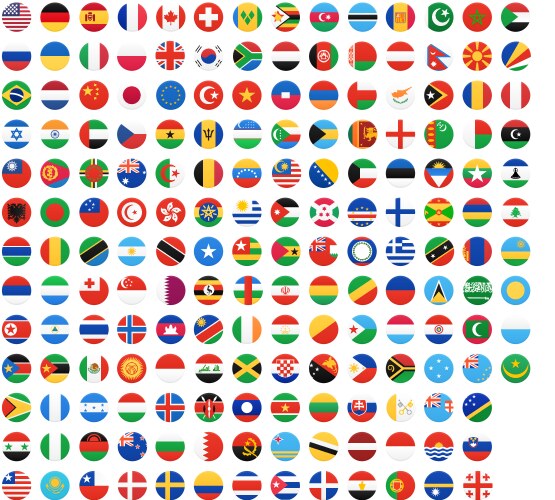 World Countries & Flags Set 1 – Royalty-Free Vector | VectorStock
