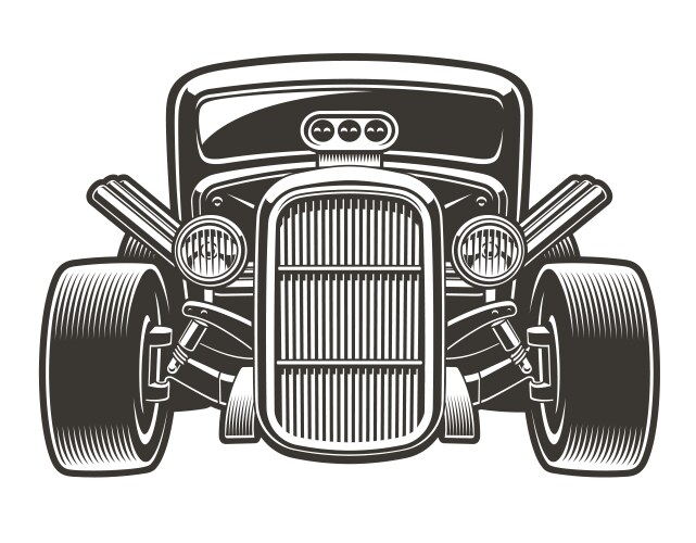 Hot rod Royalty Free Vector Image - VectorStock
