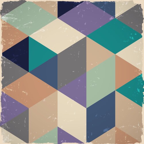 Retro textured geometric background Royalty Free Vector